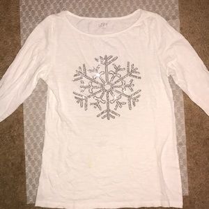LOFT | Tops | Loft Snowflake Top | Poshmark